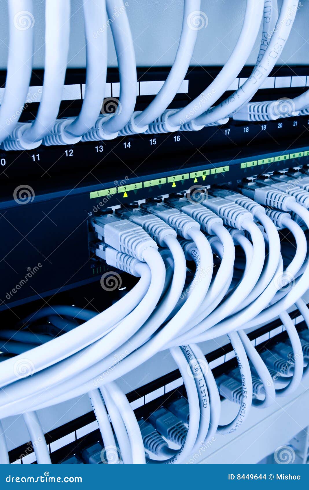 Network Cables in Data Center Stock Photo - Image of electronic ...