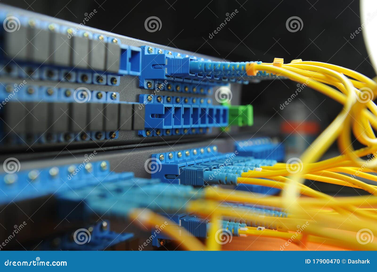 Network cables and hub stock photo. Image of data, communication - 17900470