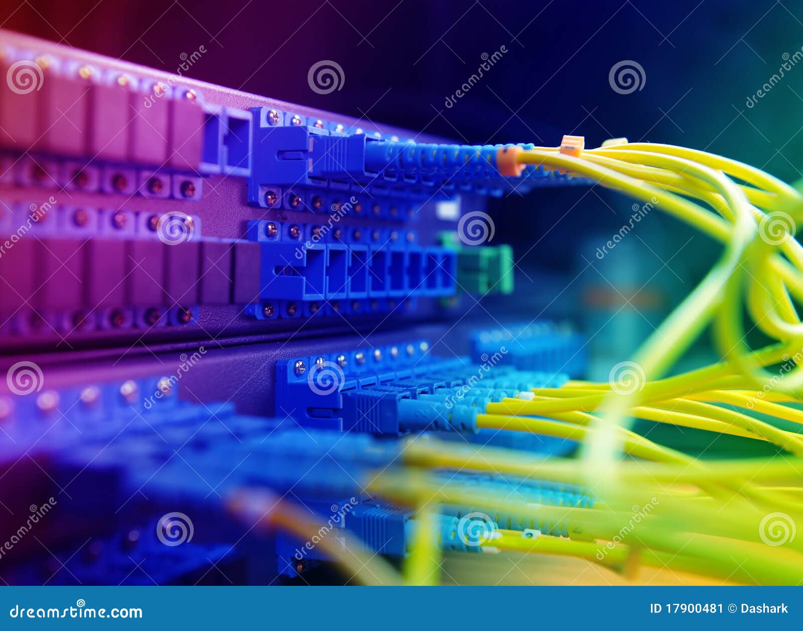 Network cables and hub stock image. Image of electric - 17900481
