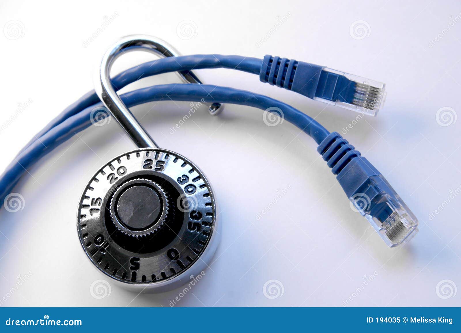Network Cables with Lock stock image. Image of metals, plugs - 194035