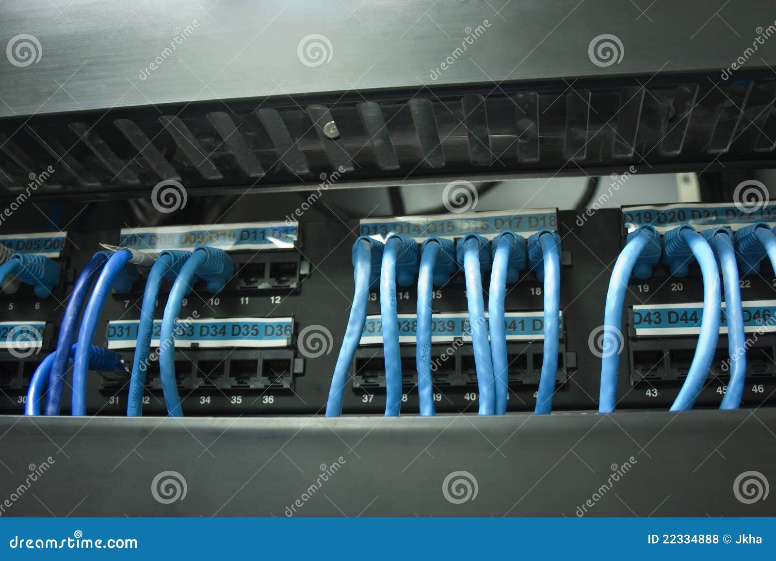 Network Cables in Rack stock photo. Image of optic, control - 22334888