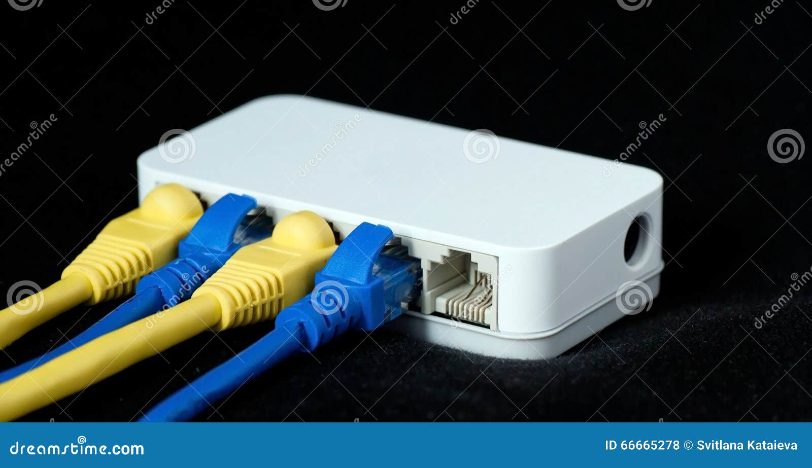 Network Cables RJ45 Connected To a Switch Stock Photo - Image of ...