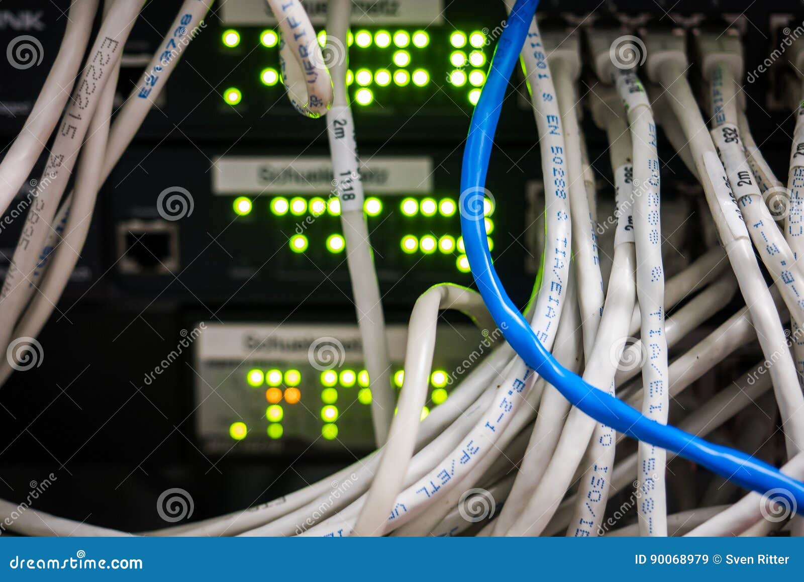 Network cables with server stock image. Image of administrator - 90068979