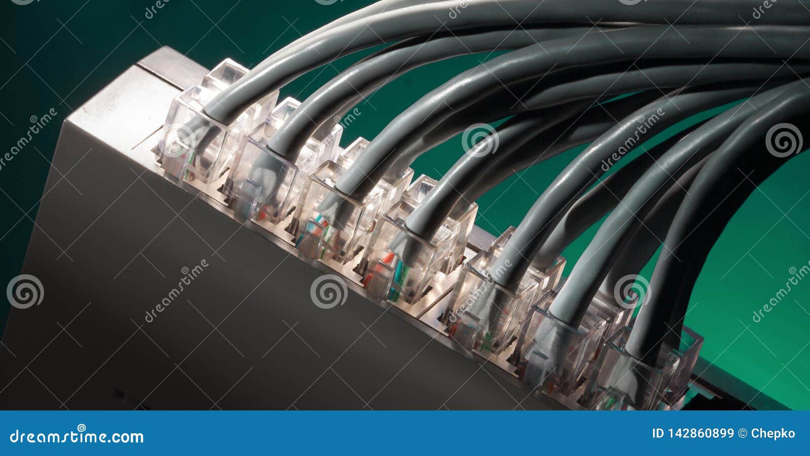 Network Cables and Servers in a Technology Data Center Stock Image ...