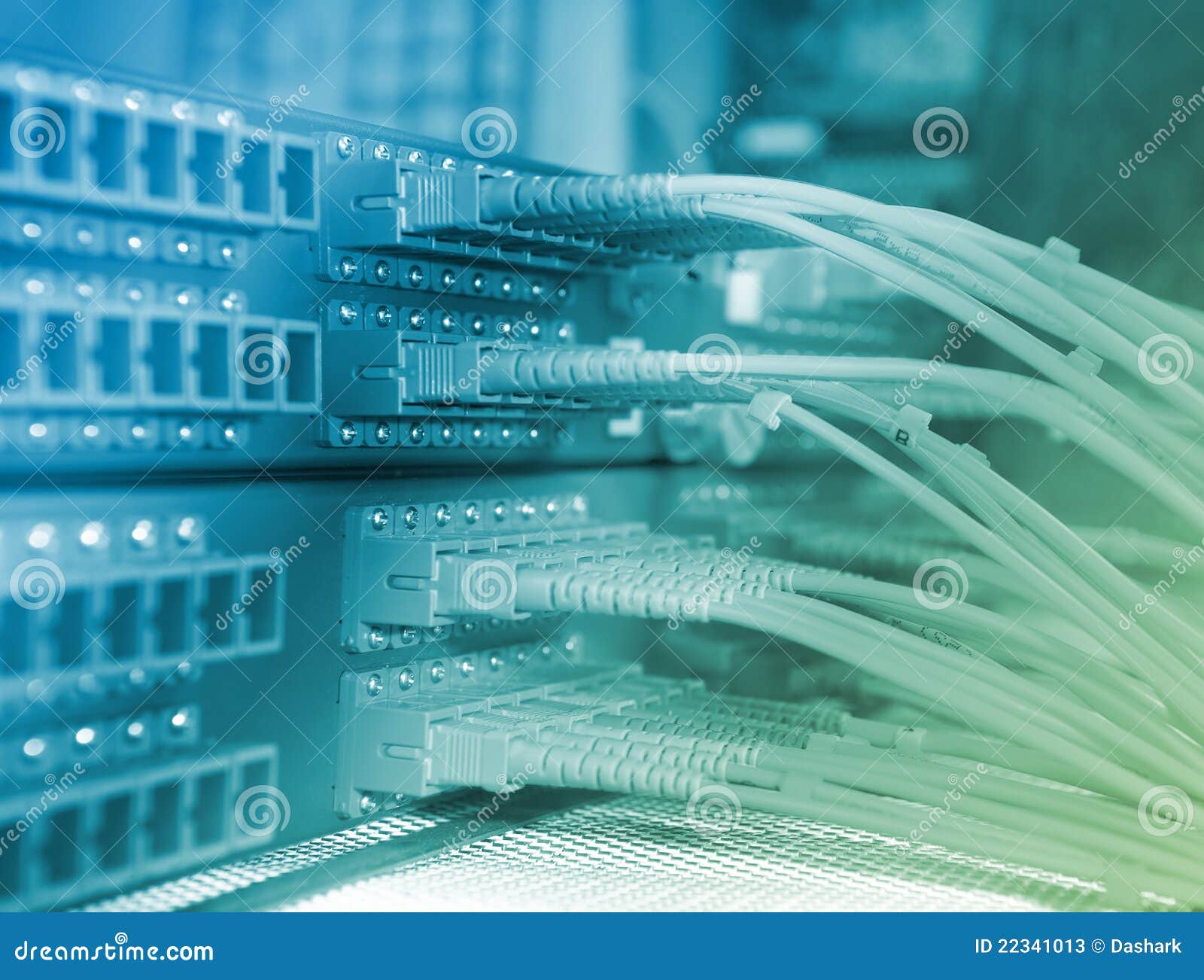 Network Cables and Servers in a Technology Data Center Stock Image ...