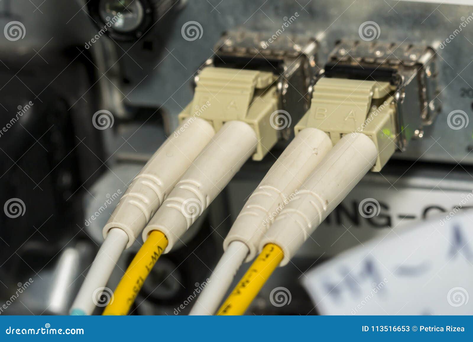Network Cables and Servers in a Technology Data Center Stock Image ...