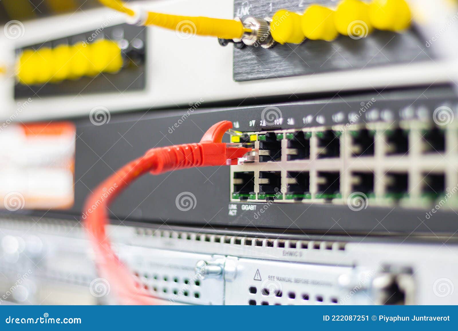 The Network Cables To Connect Lan Port, Concept Communication ...