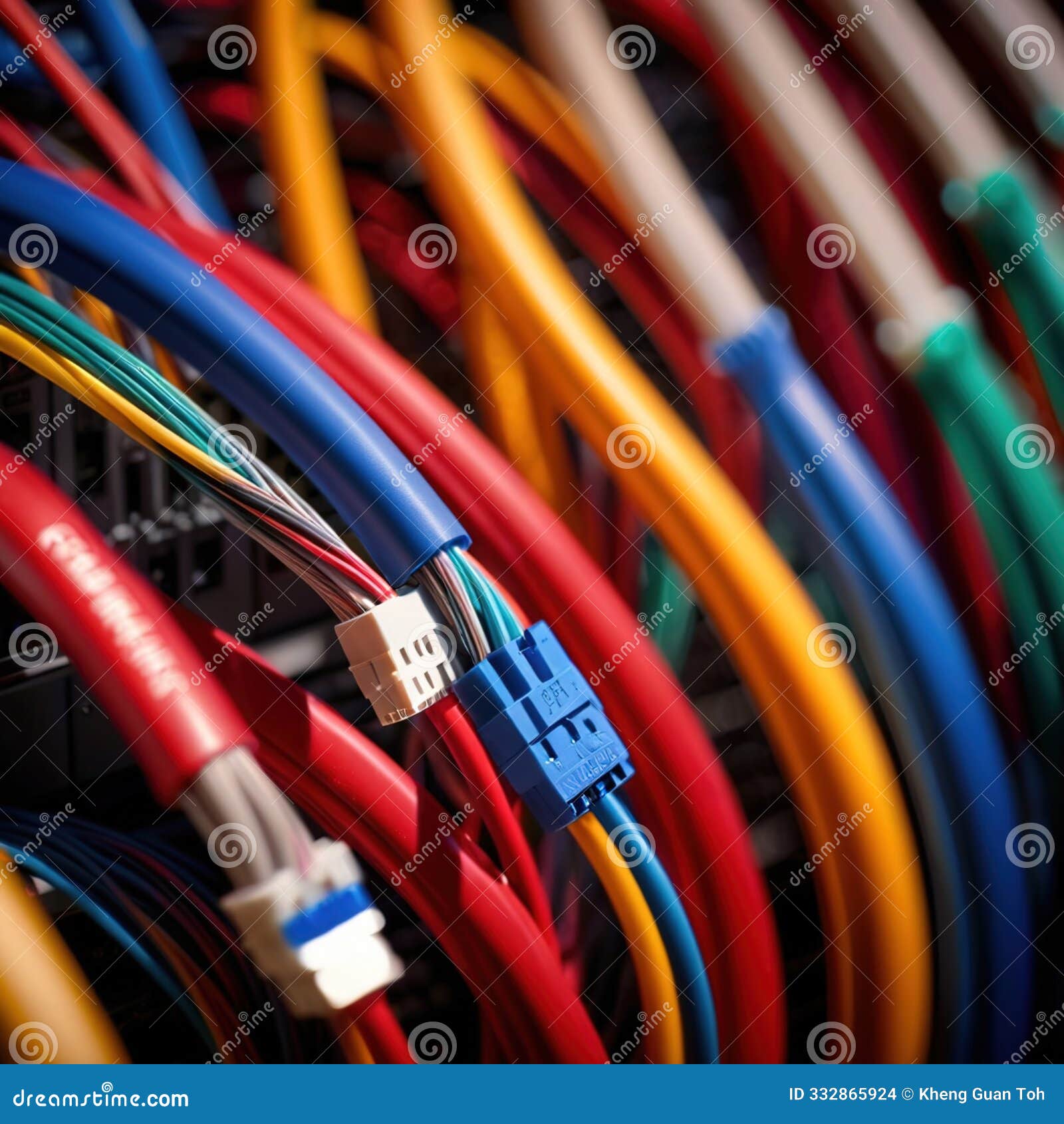 Network Cables Used in Data Center. Stock Illustration - Illustration ...