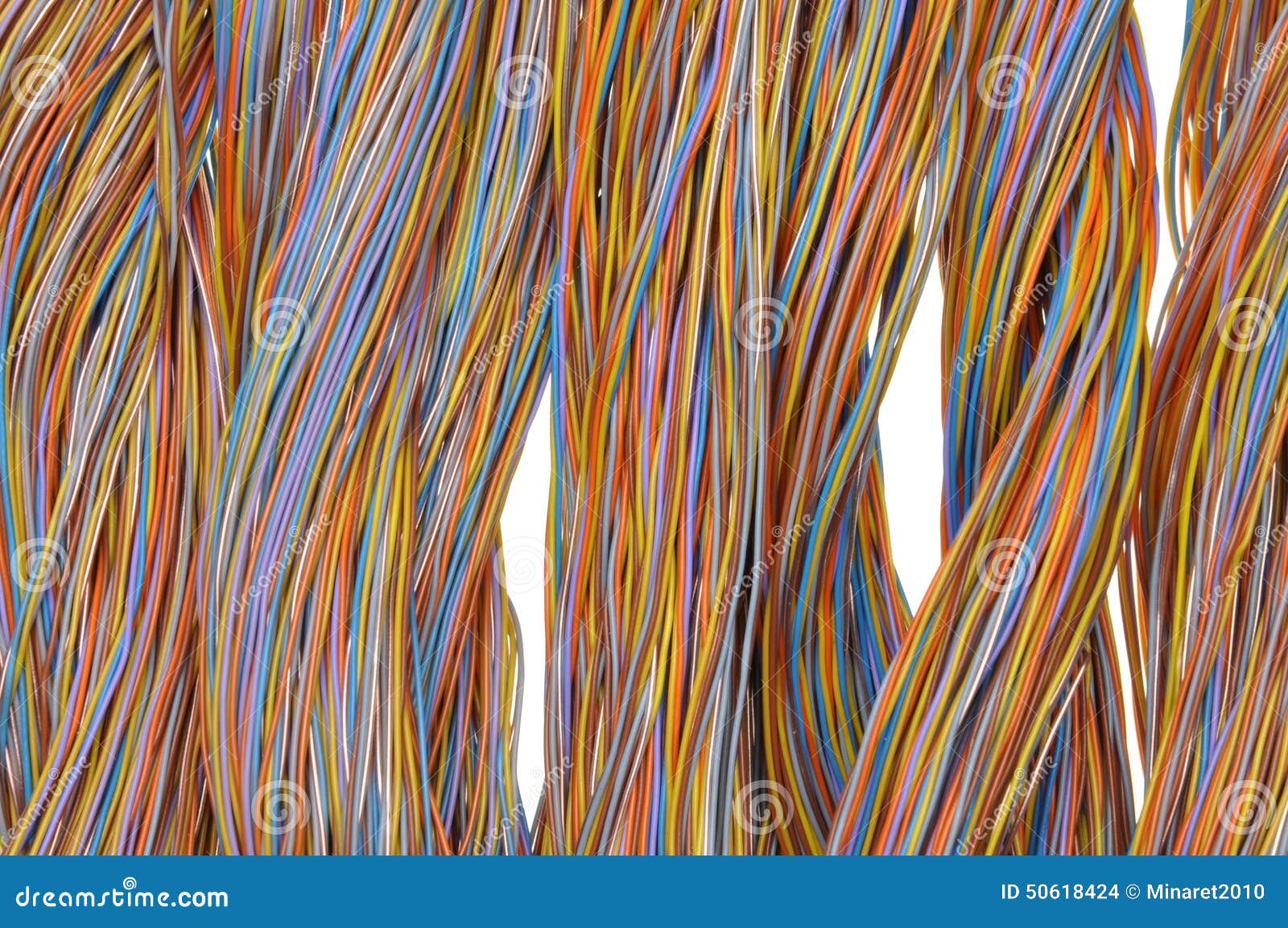 Network Cables, Wires in Telecommunication Stock Photo - Image of ...
