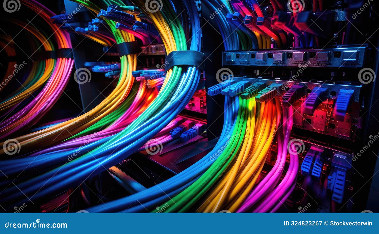 Color Cabling Royalty-Free Illustration | CartoonDealer.com #324974619