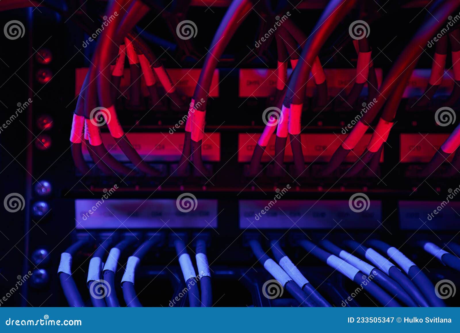 Network Cabling Infrastructure in Modern Data Center Stock Image ...