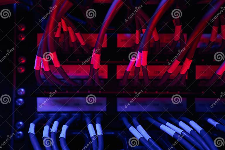 Network Cabling Infrastructure in Modern Data Center Stock Image ...