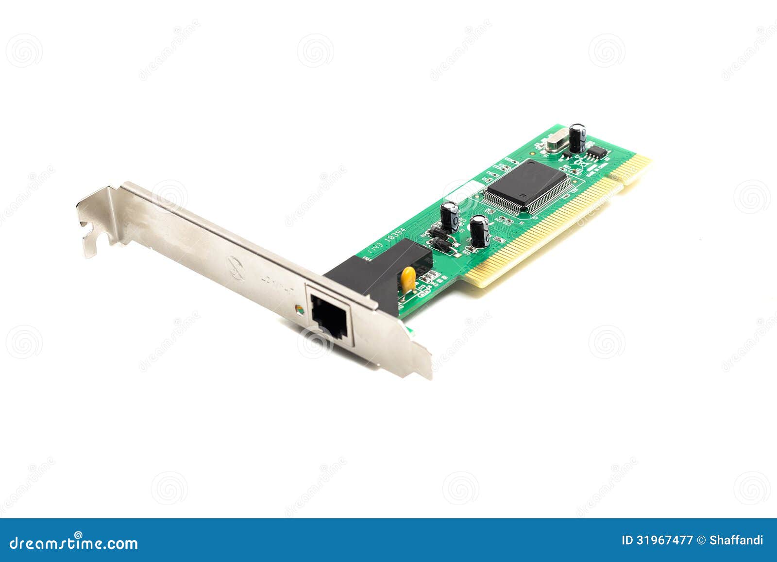Network card for computer stock image. Image of port - 31967477