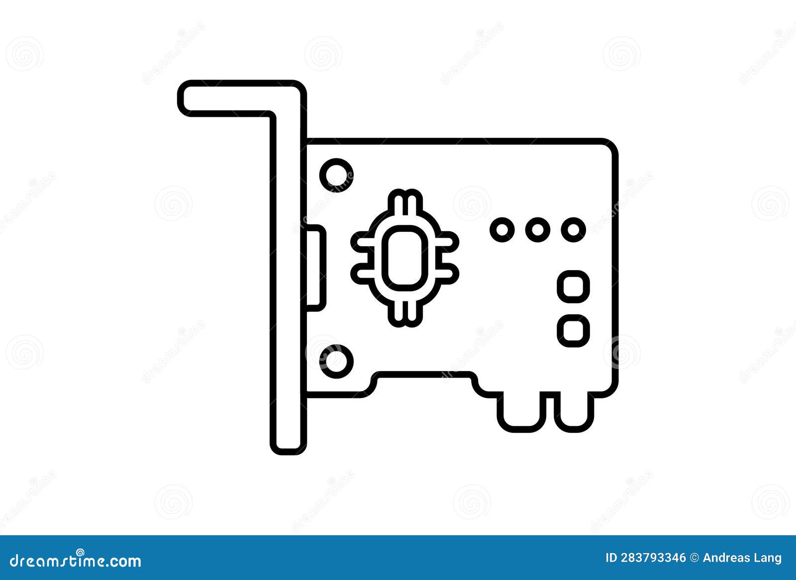 Network Card Flat Icon Minimalist Technology Symbol Pc Hardware Sign ...