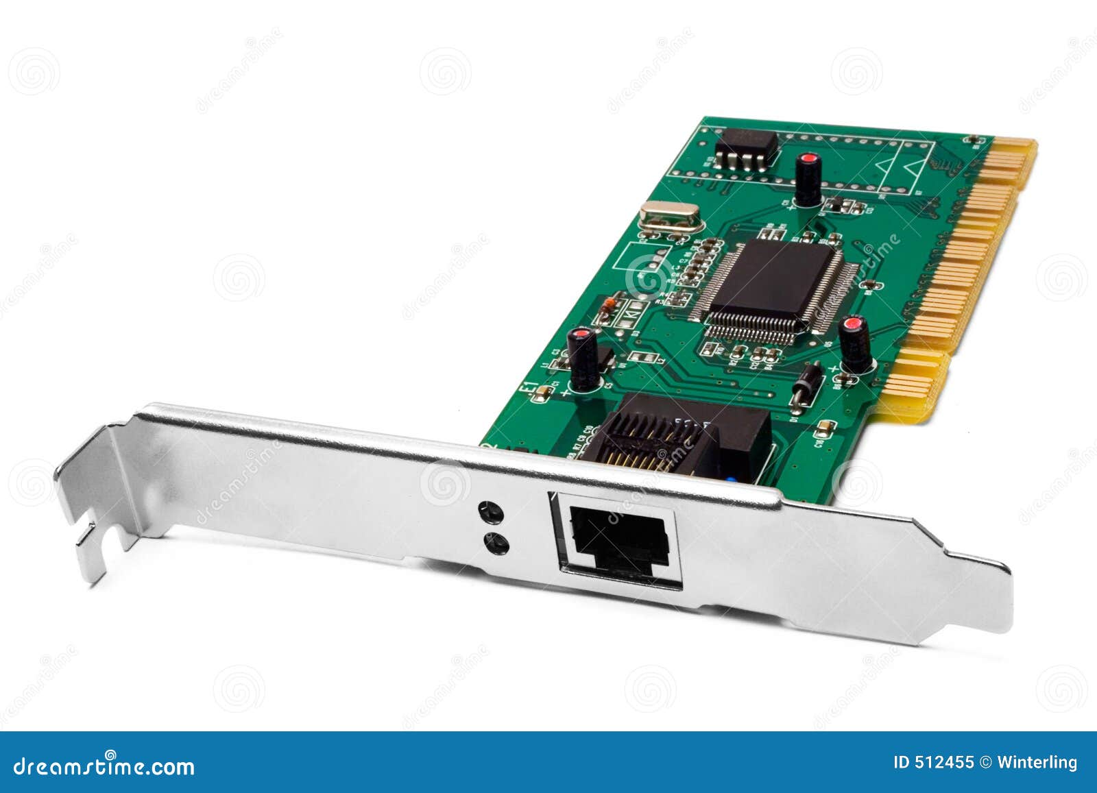 Network Card W/ Optional Path Stock Image - Image of adapter, clipping ...