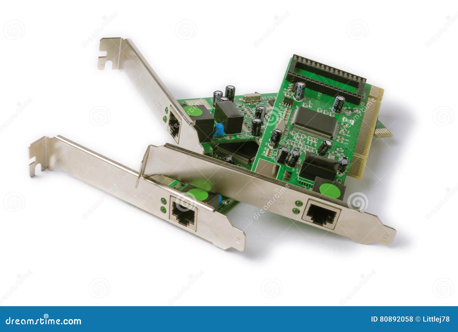 Network Cards for Computer on a White Background Stock Photo - Image of ...