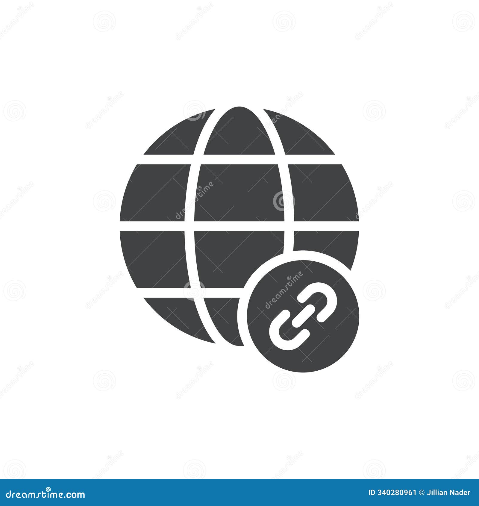 Network with Chain Link Icon Simple Vector Symbol Stock Vector ...