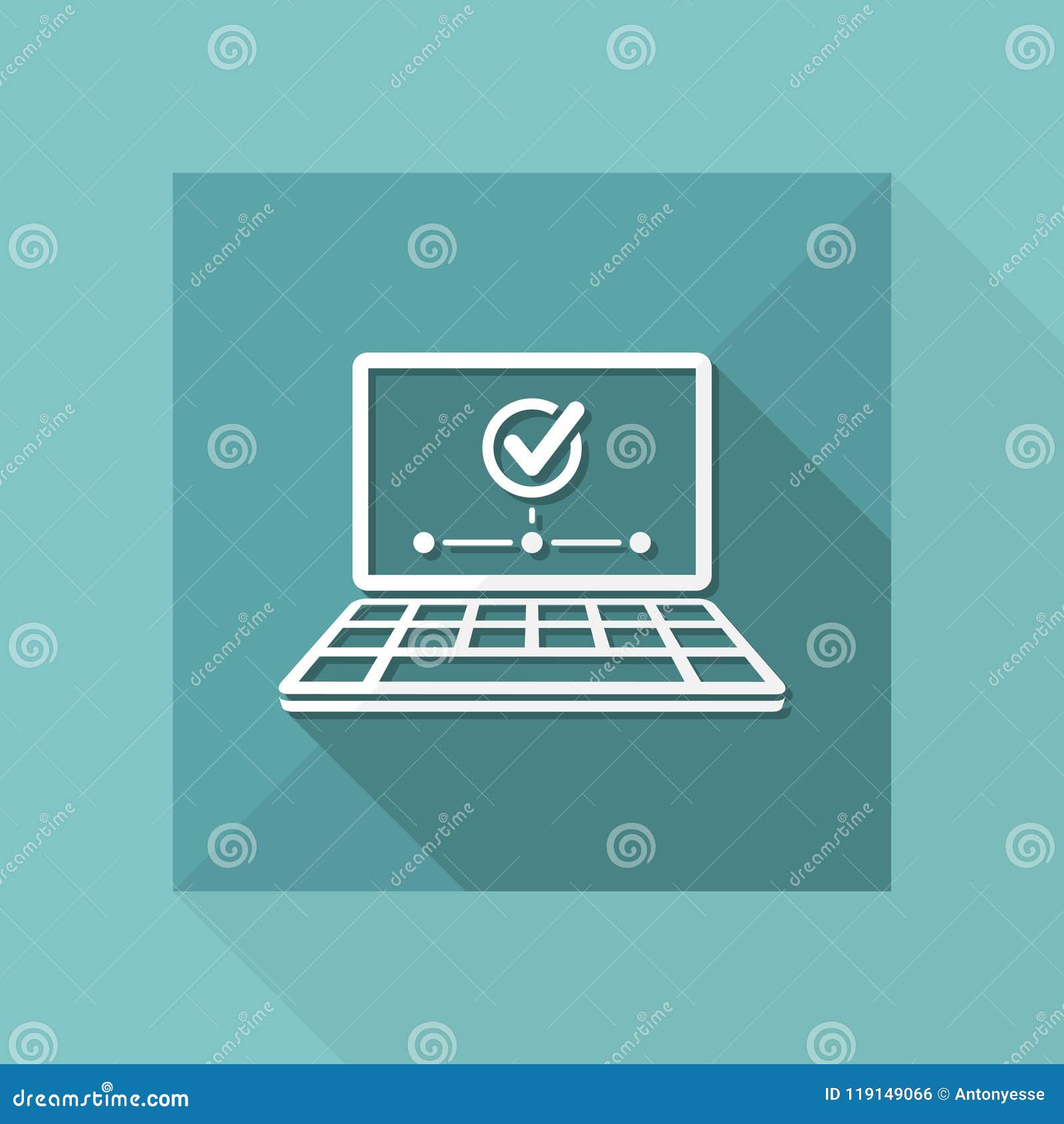 Network Check - Flat Minimal Icon Stock Vector - Illustration of ...