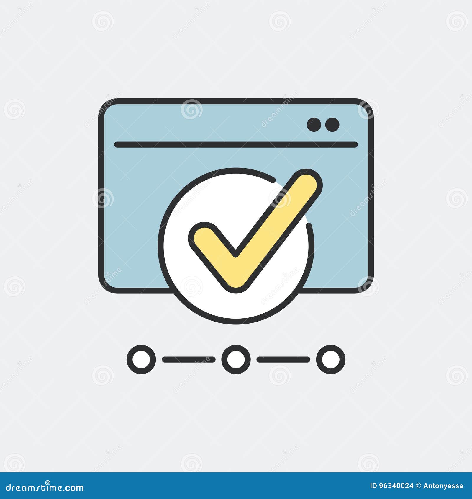 Network Check Symbol Concept. Stock Vector - Illustration of decision ...