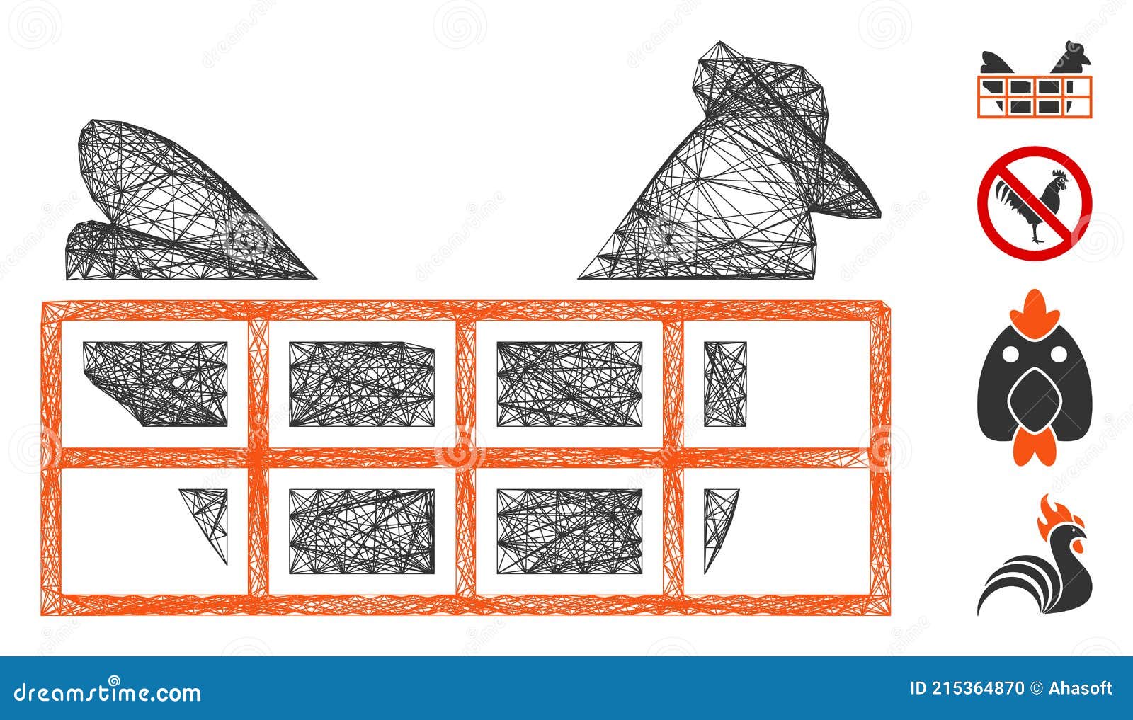 Network Chicken Cage Vector Mesh Stock Vector - Illustration of cage ...