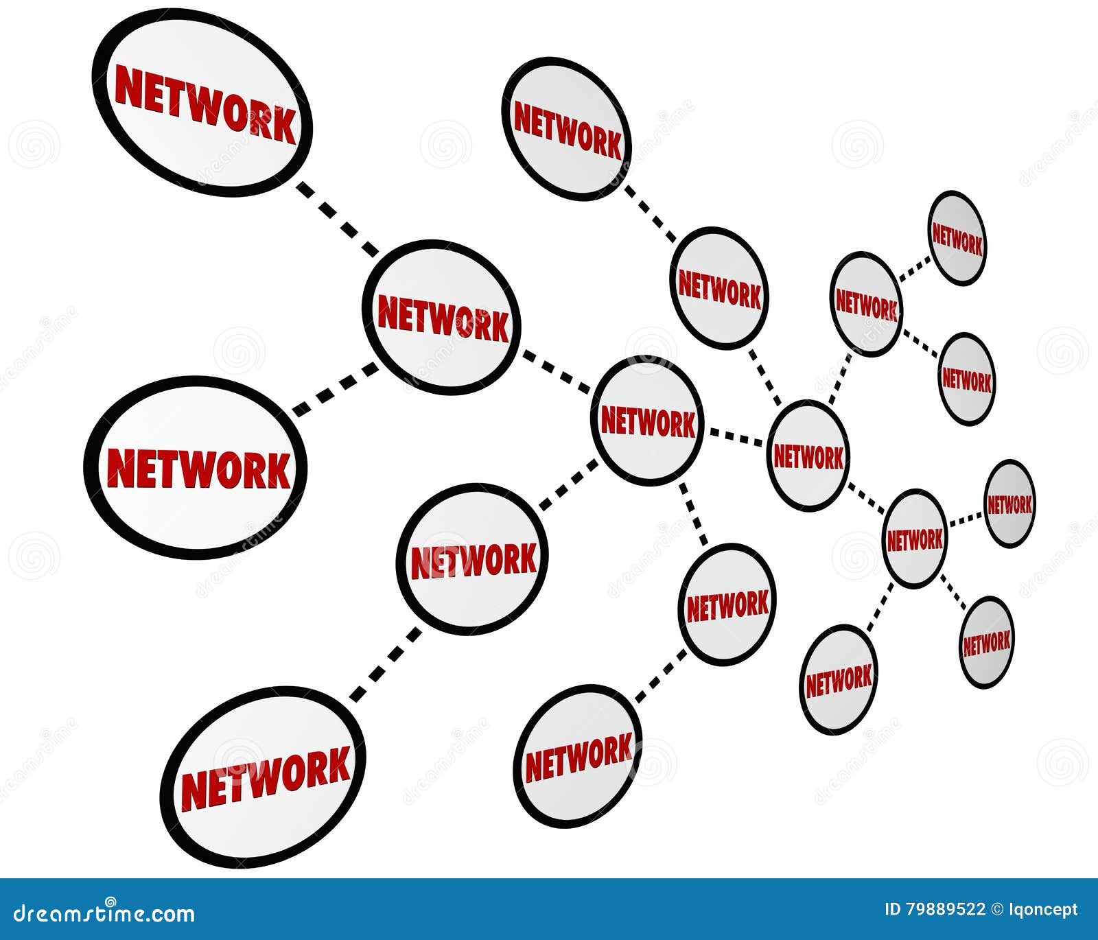 Network Circles Connected Links Word Stock Illustration - Illustration ...