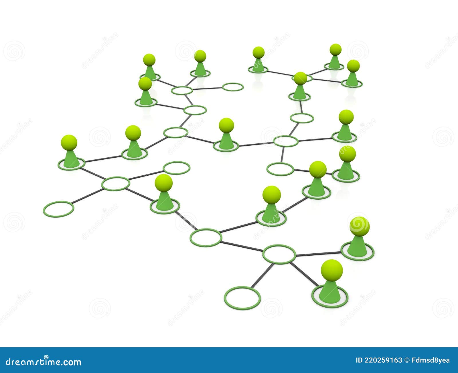 Network with circles stock illustration. Illustration of social - 220259163