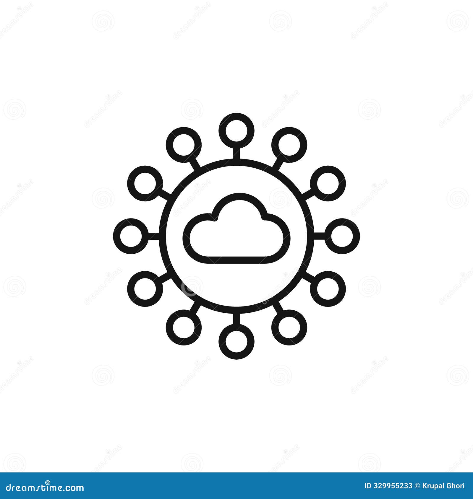 Network Cloud Icon for Data Storage Solutions and it Infrastructure ...
