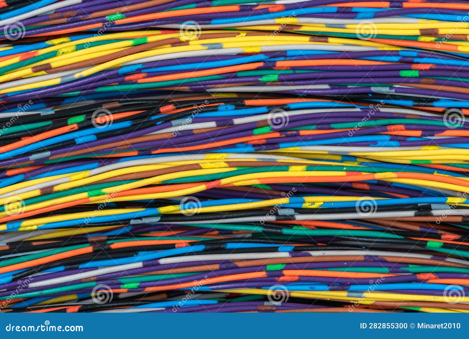Network of Colorful Electrical Telecommunication Cables Stock Photo ...