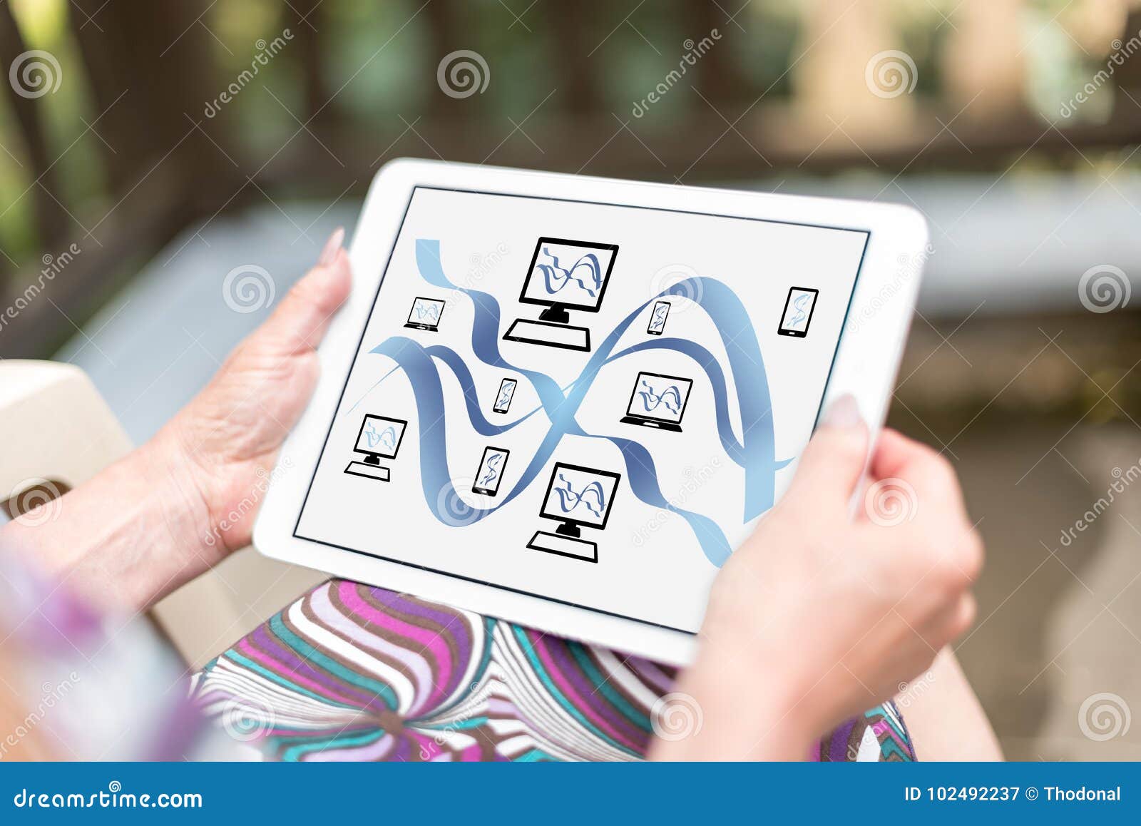 Network Communication Concept on a Tablet Stock Image - Image of ...