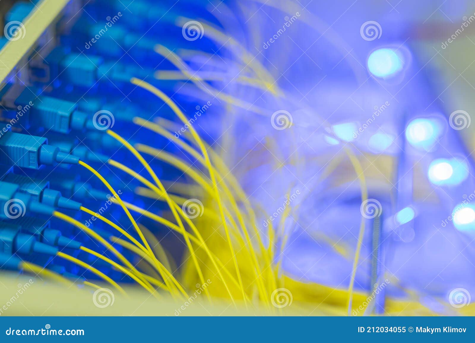 Network Communication Equipment. Optical Fiber Distribution Frame is in ...