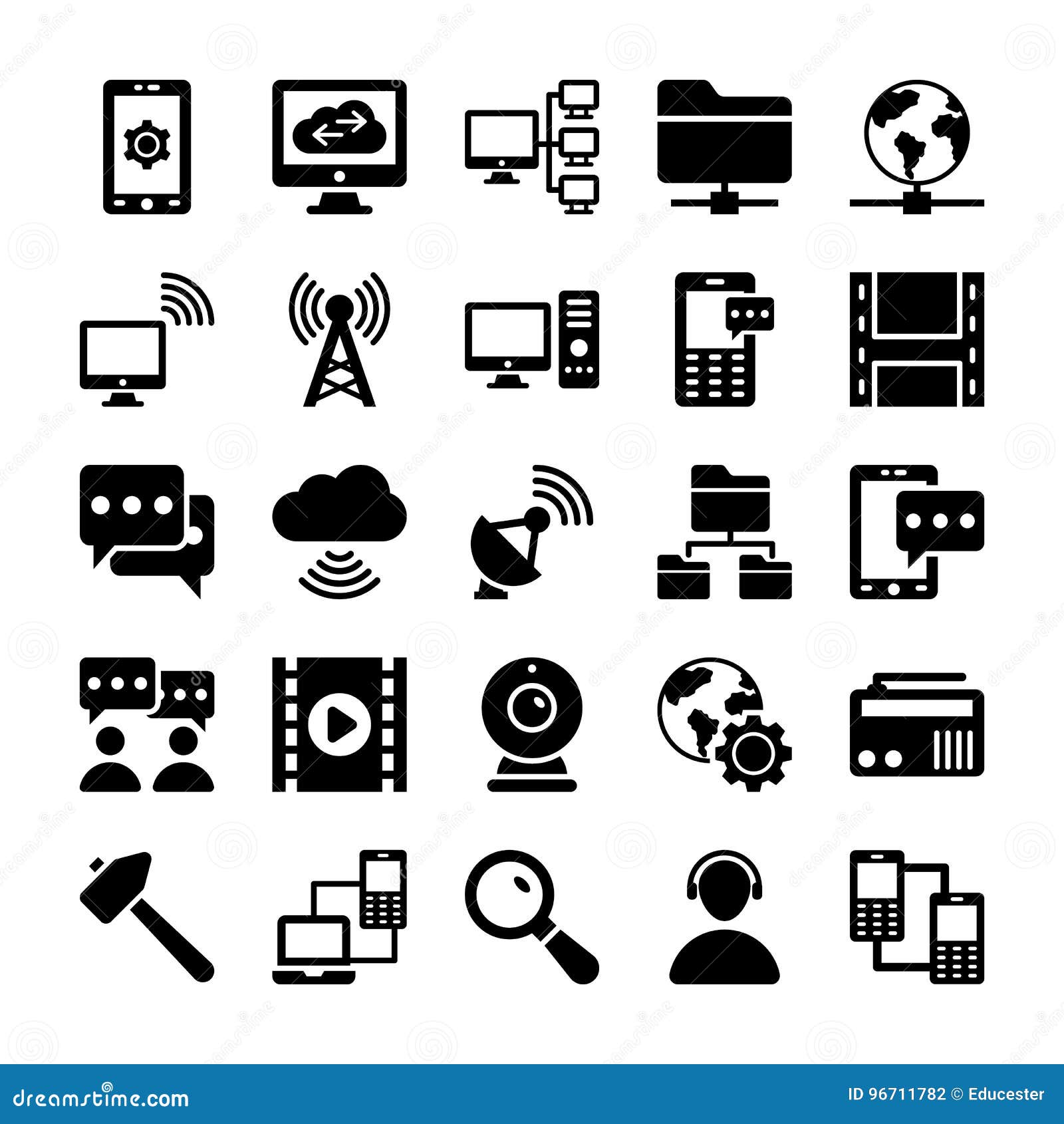 Network and Communication Vector Icons 2 Stock Illustration ...