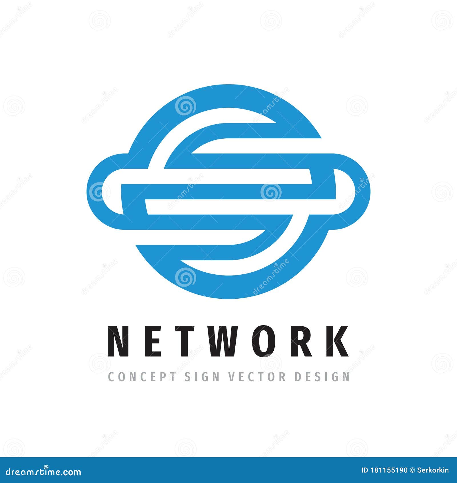 Network Communication Vector Logo Concept Design. Abstract Shape Sphere ...