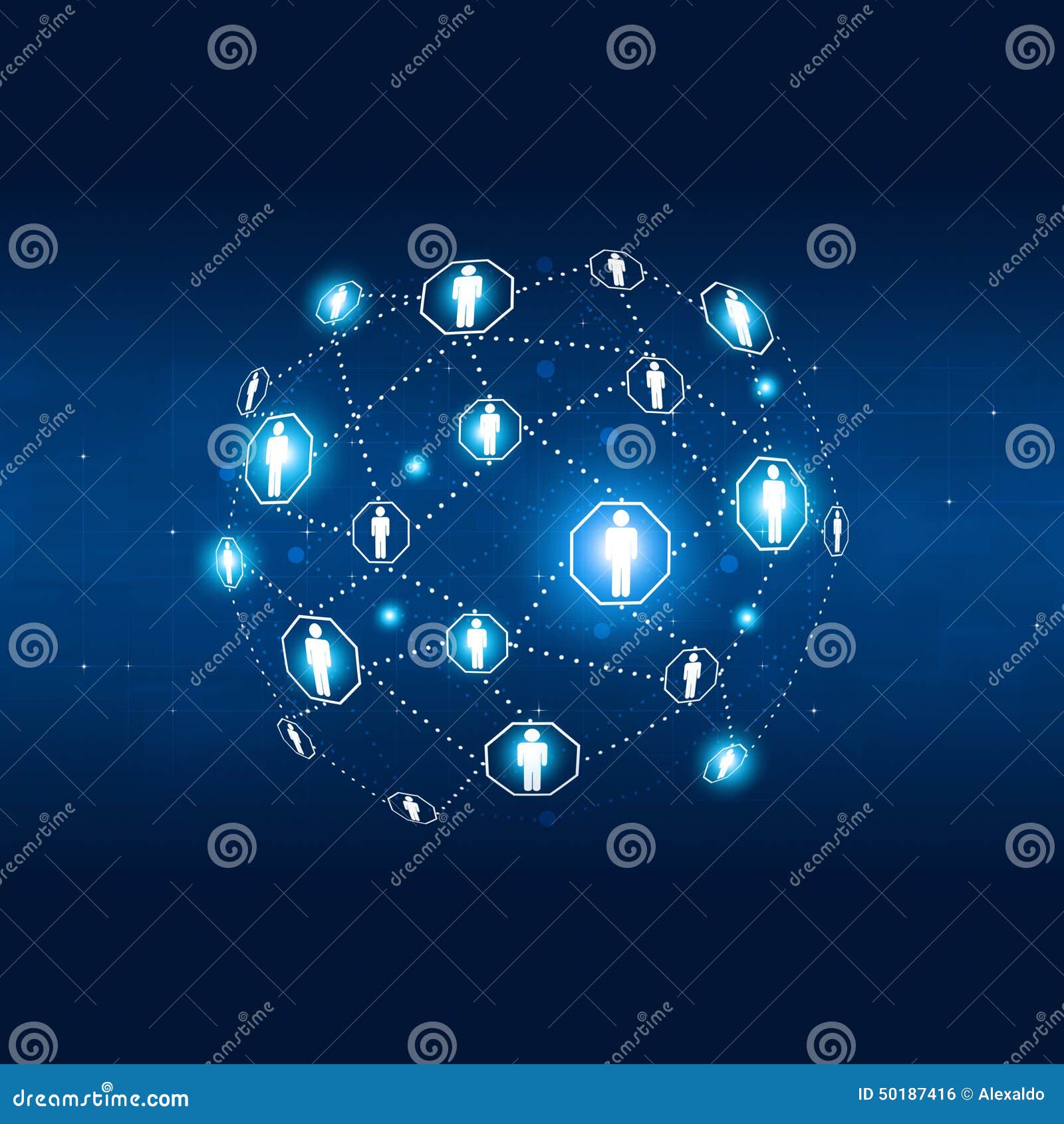Network Communications Abstract BLue Background Stock Illustration ...