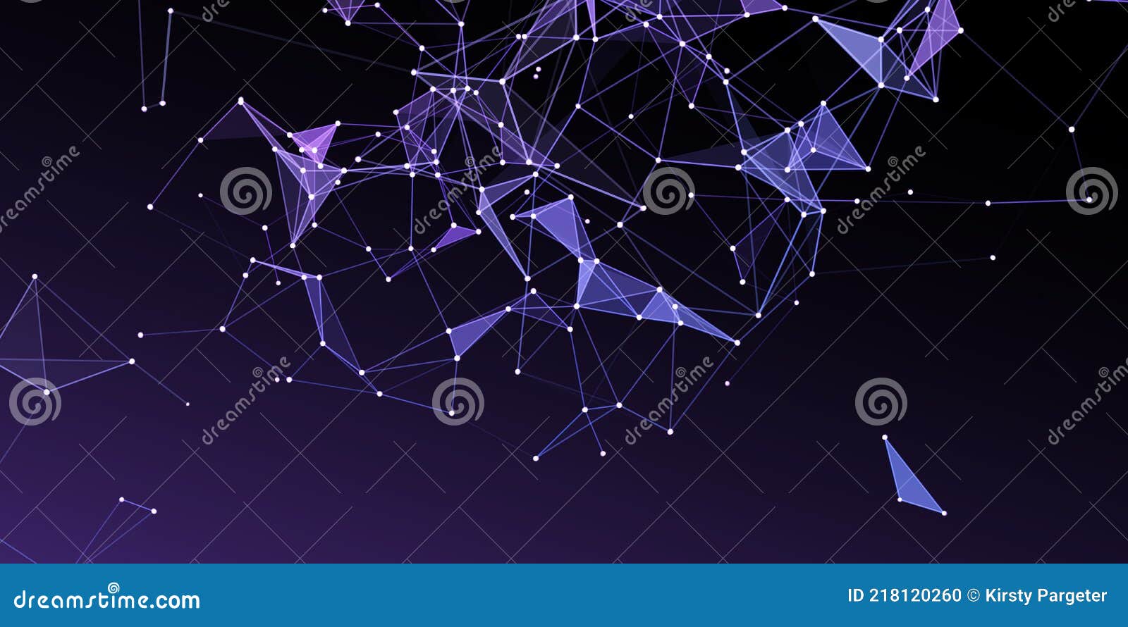 Network Communications Banner with Low Poly Design Stock Vector ...