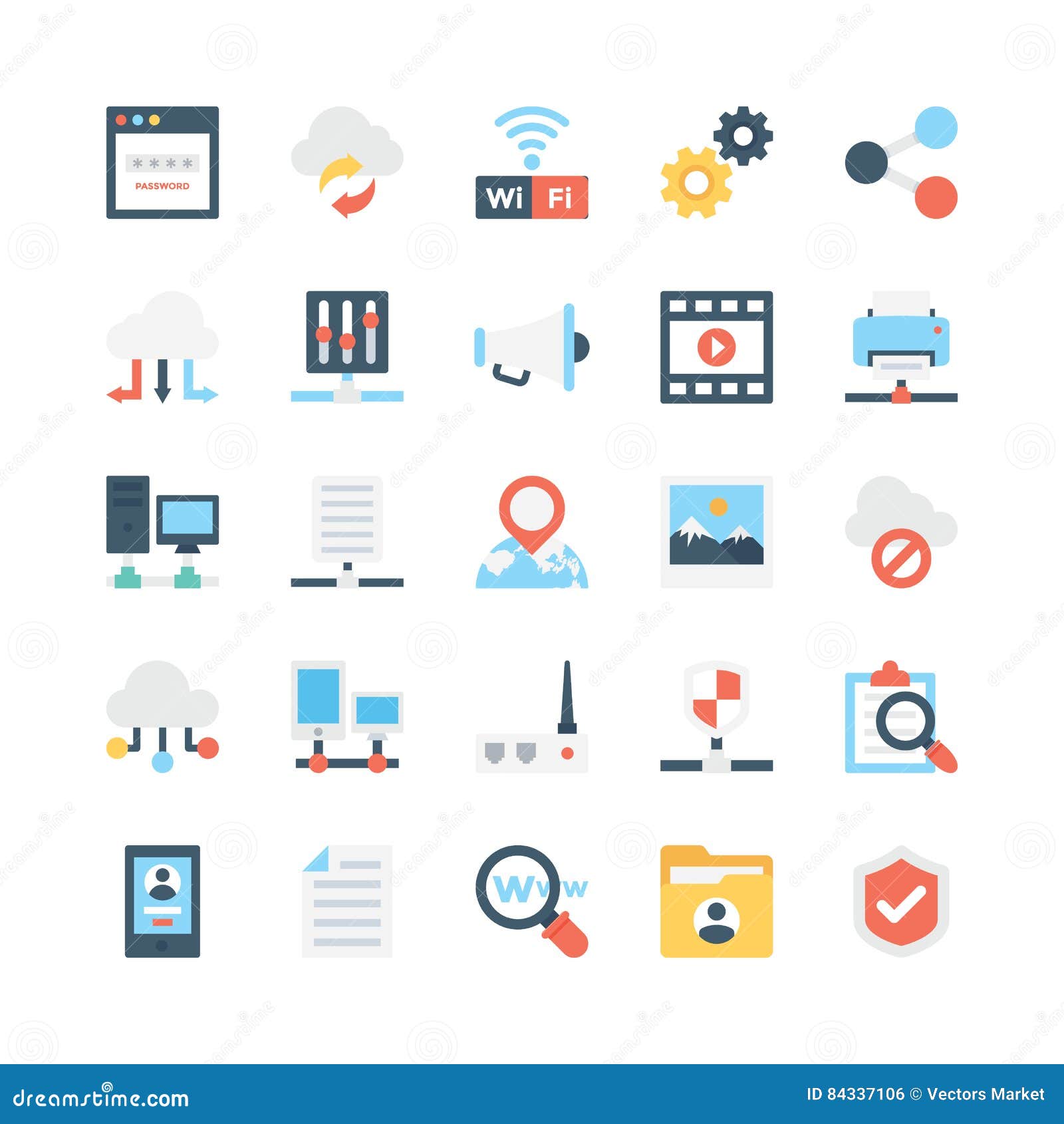 Network and Communications Vector Icons 2 Stock Illustration ...