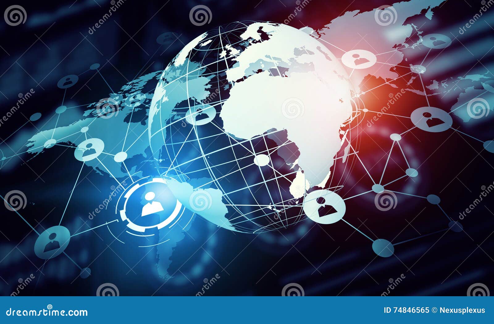 Network Community Concept . Mixed Media Stock Illustration ...