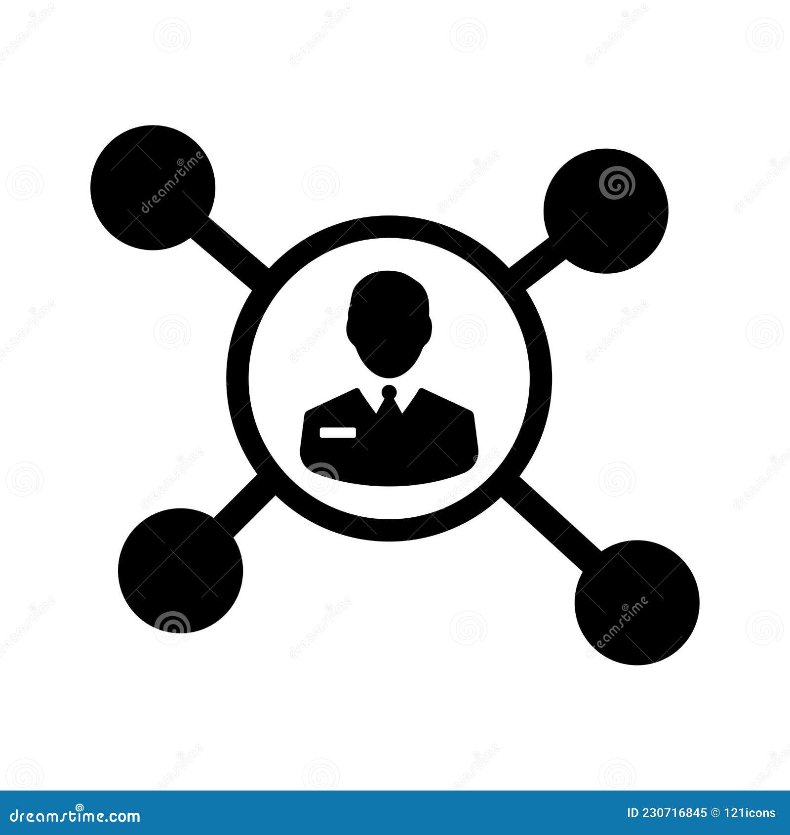 Network, Complex, Connection Icon. Black Vector Grpahics Stock Vector ...