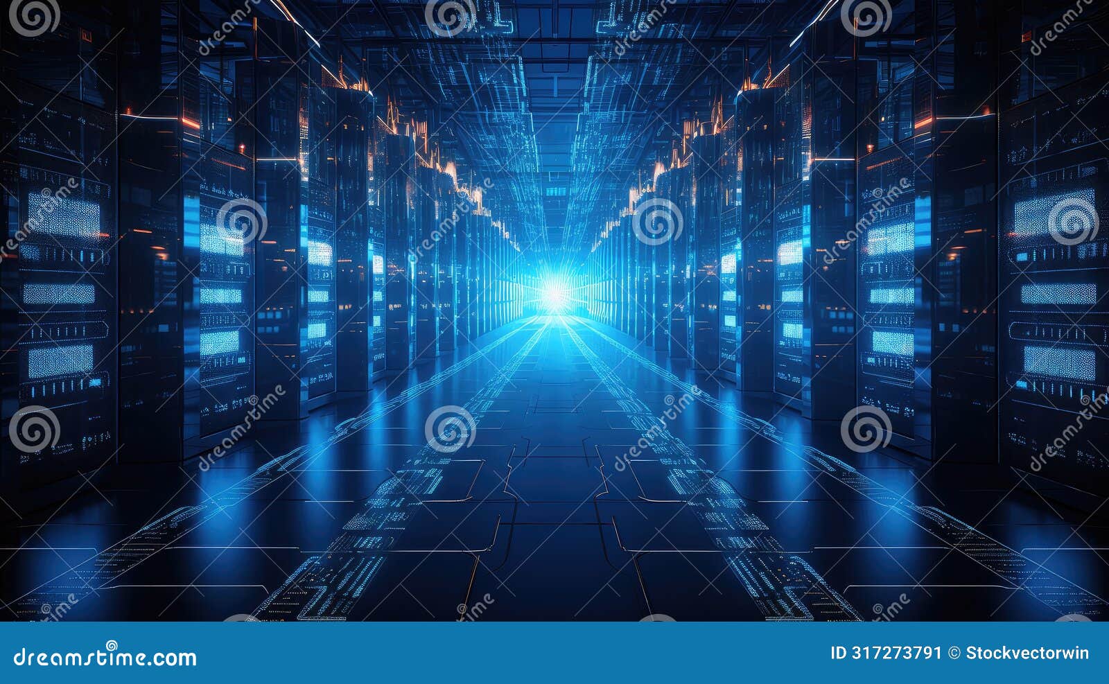 Network Computer Business Dark Stock Illustration - Illustration of ...
