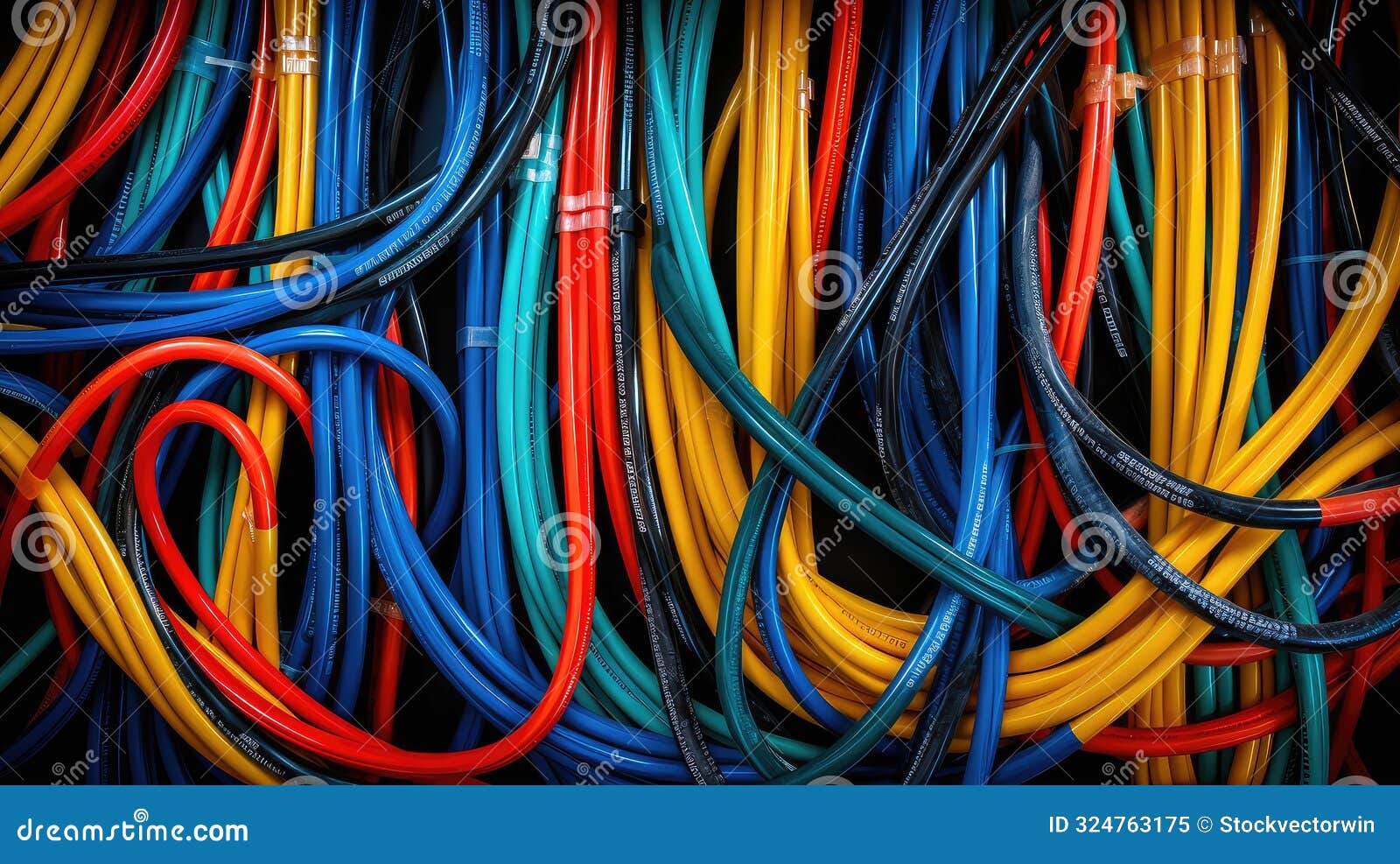 Network computer cable stock illustration. Illustration of signal ...