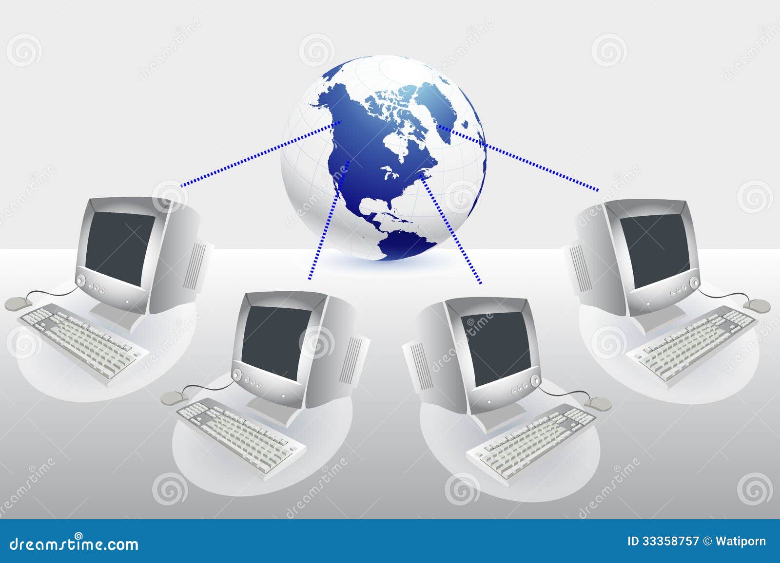 Network stock illustration. Illustration of meeting, computer - 33358757