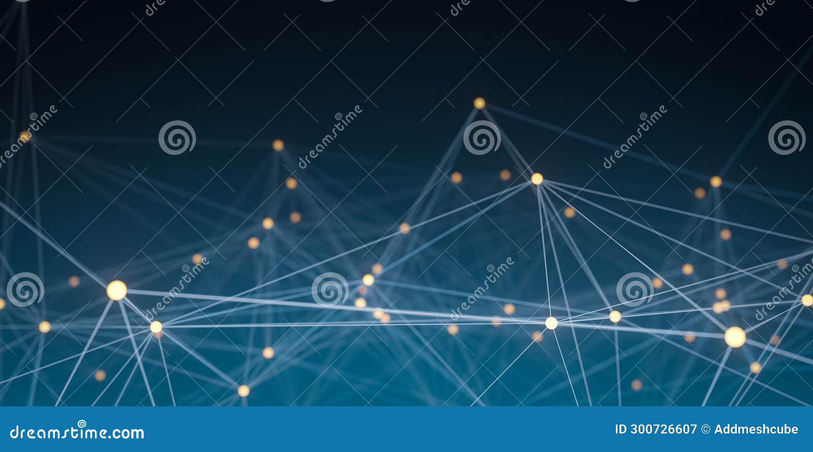 Network Concept Background with Dots Connected by Lines, 3d Rendering ...