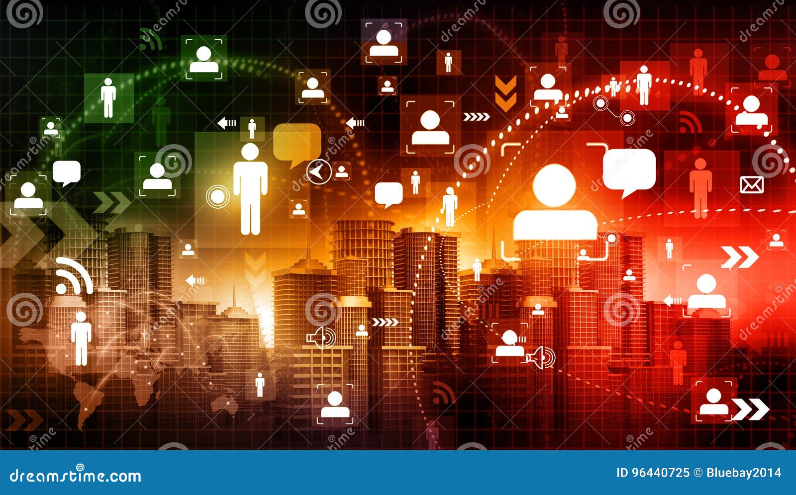 Network concept stock illustration. Illustration of internet - 96440725