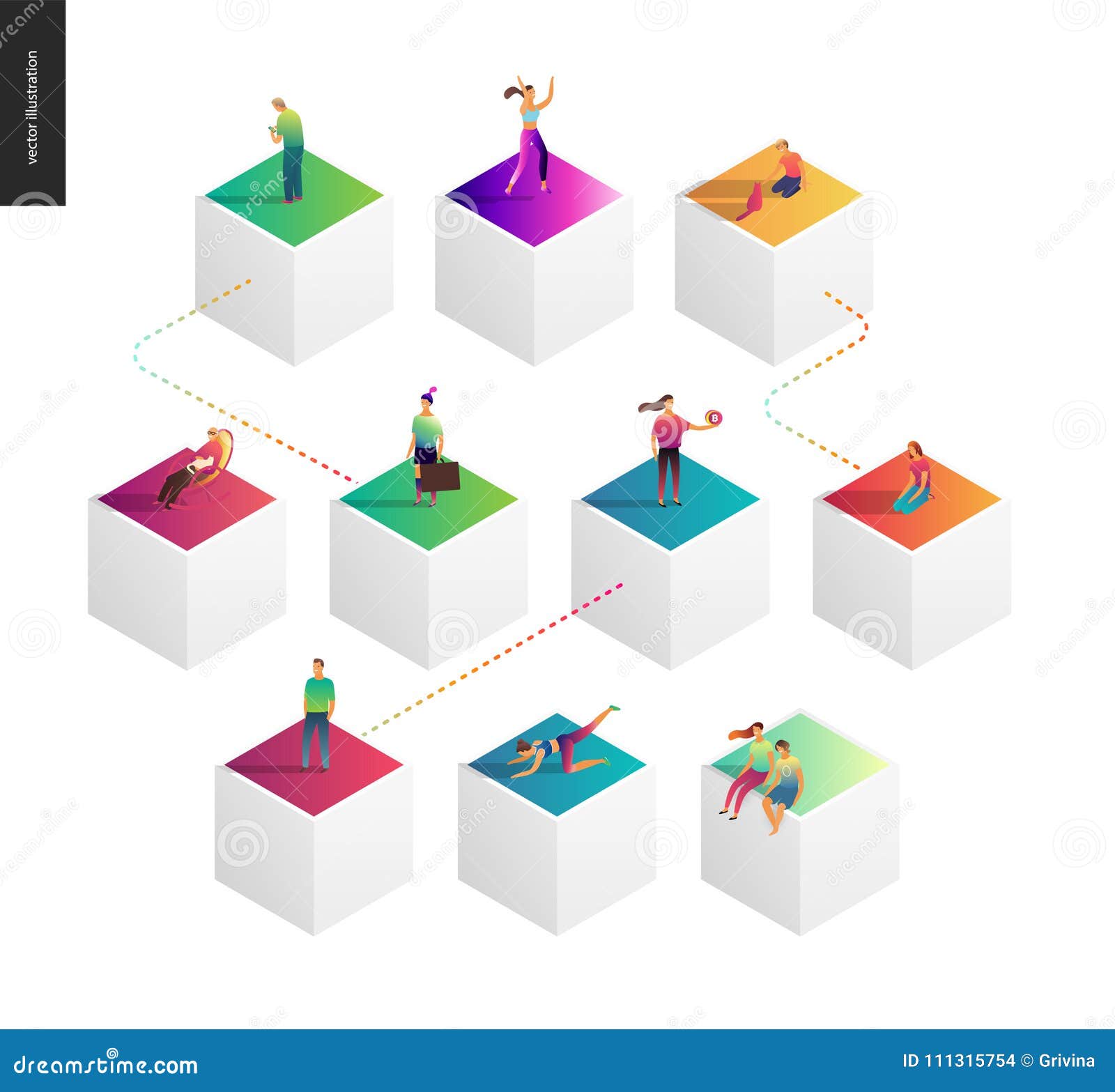 Network Concept Vector Illustration Stock Vector - Illustration of ...