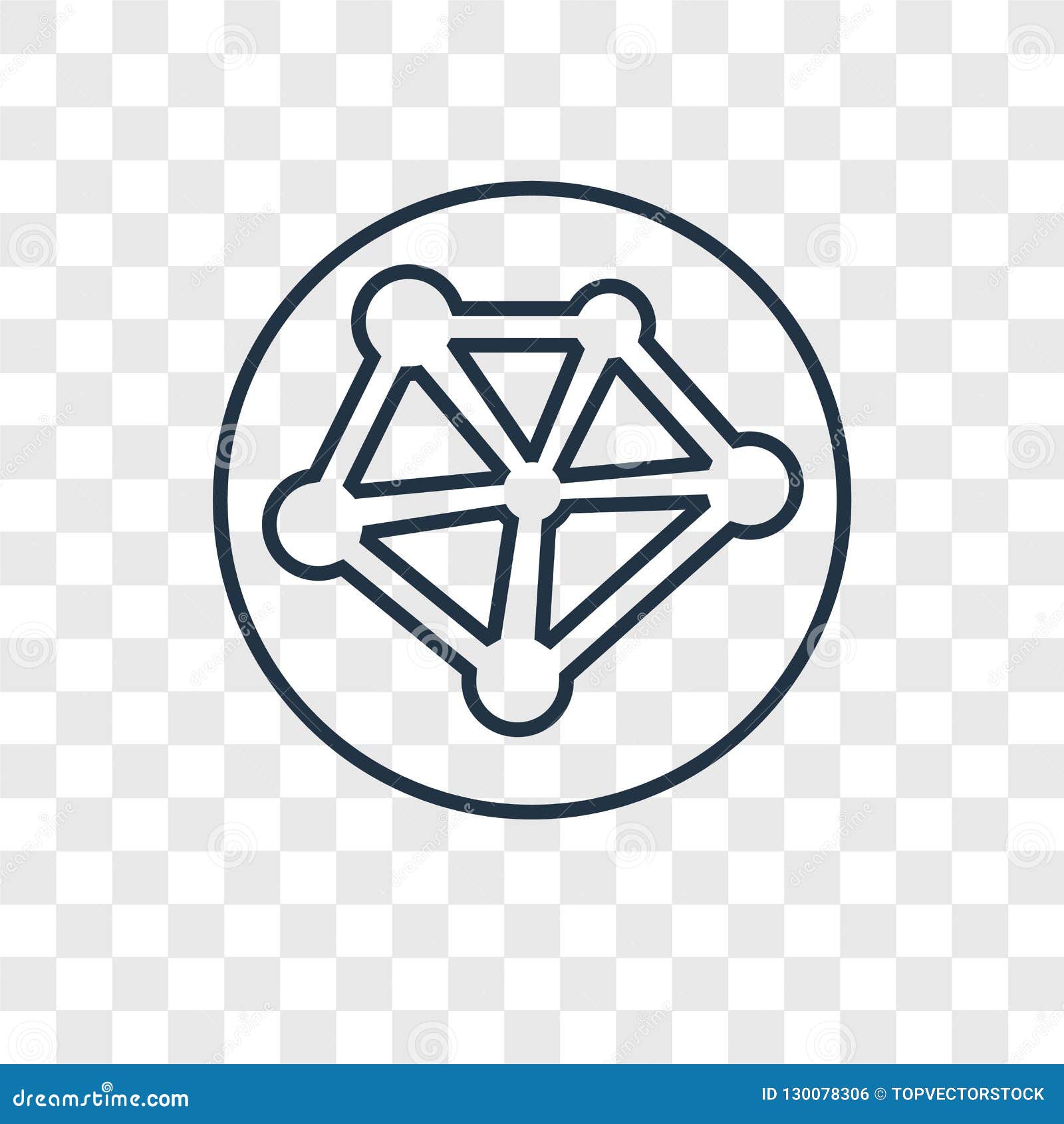 Network Concept Vector Linear Icon Isolated on Transparent Background ...