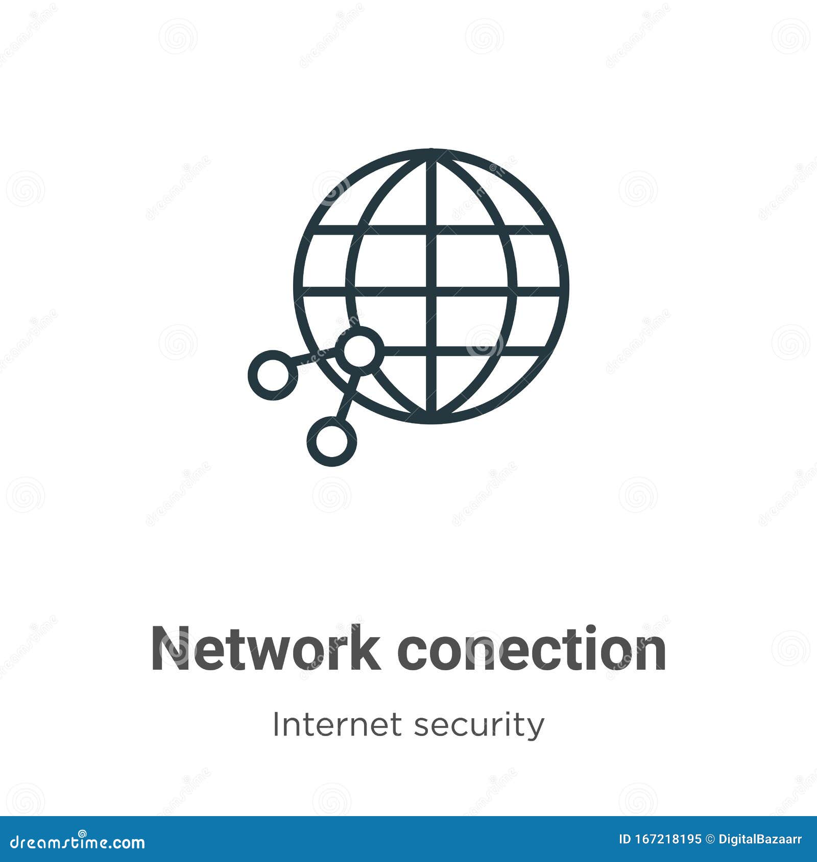 Network Conection Vector Icon On White Background. Flat Vector Network ...