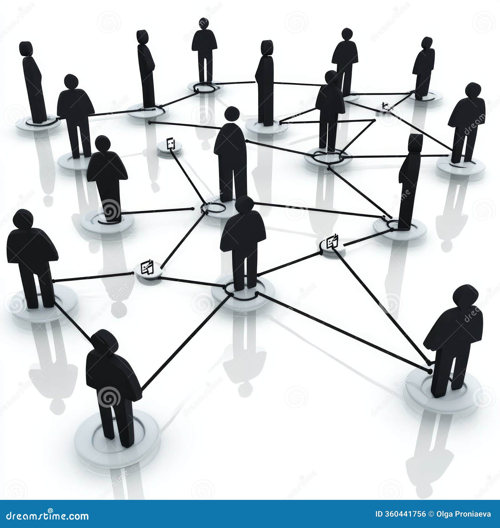 Network of Connected People with Communication Nodes and Links Stock ...