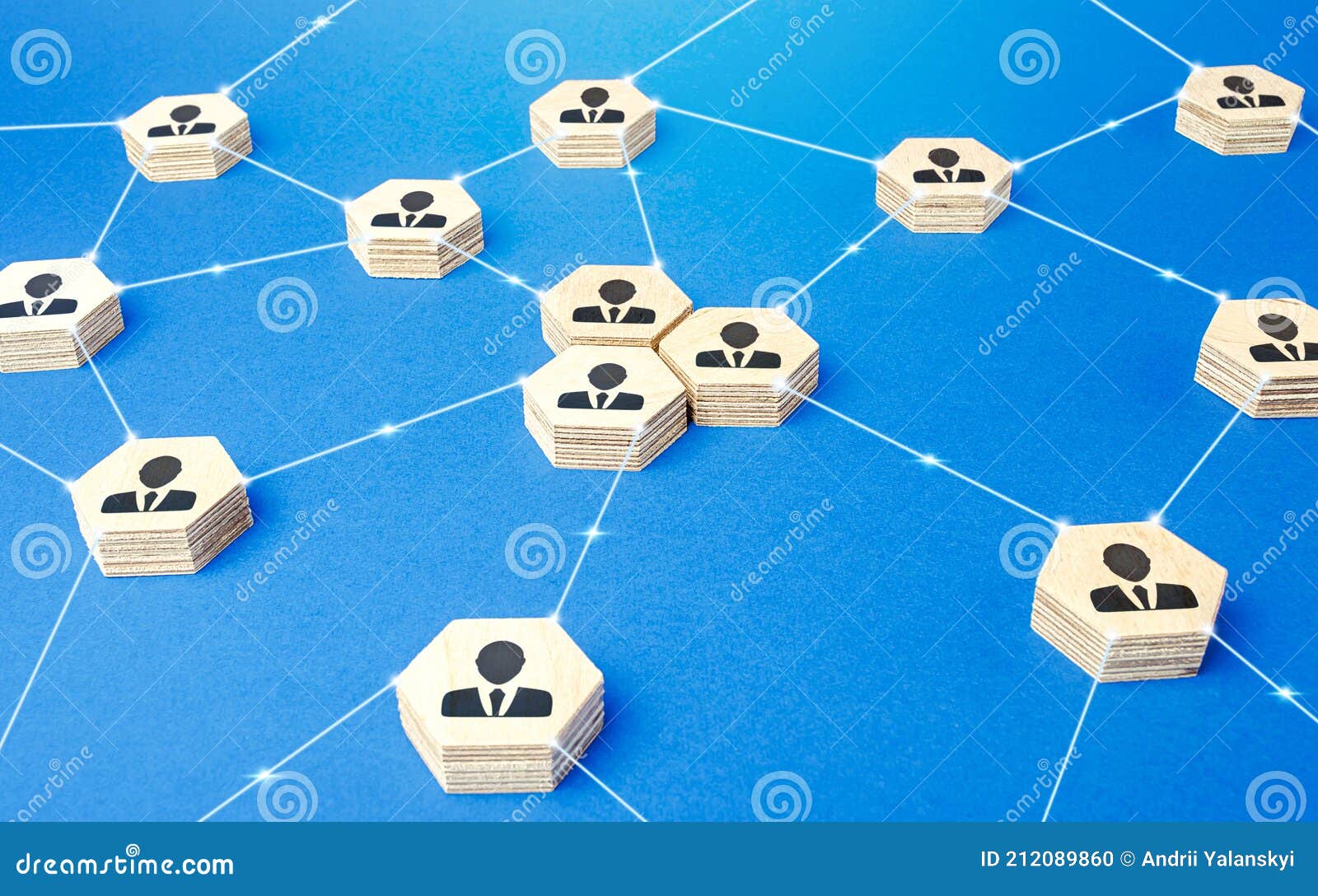 Network of Connected People. Cooperation and Globalization. Social ...