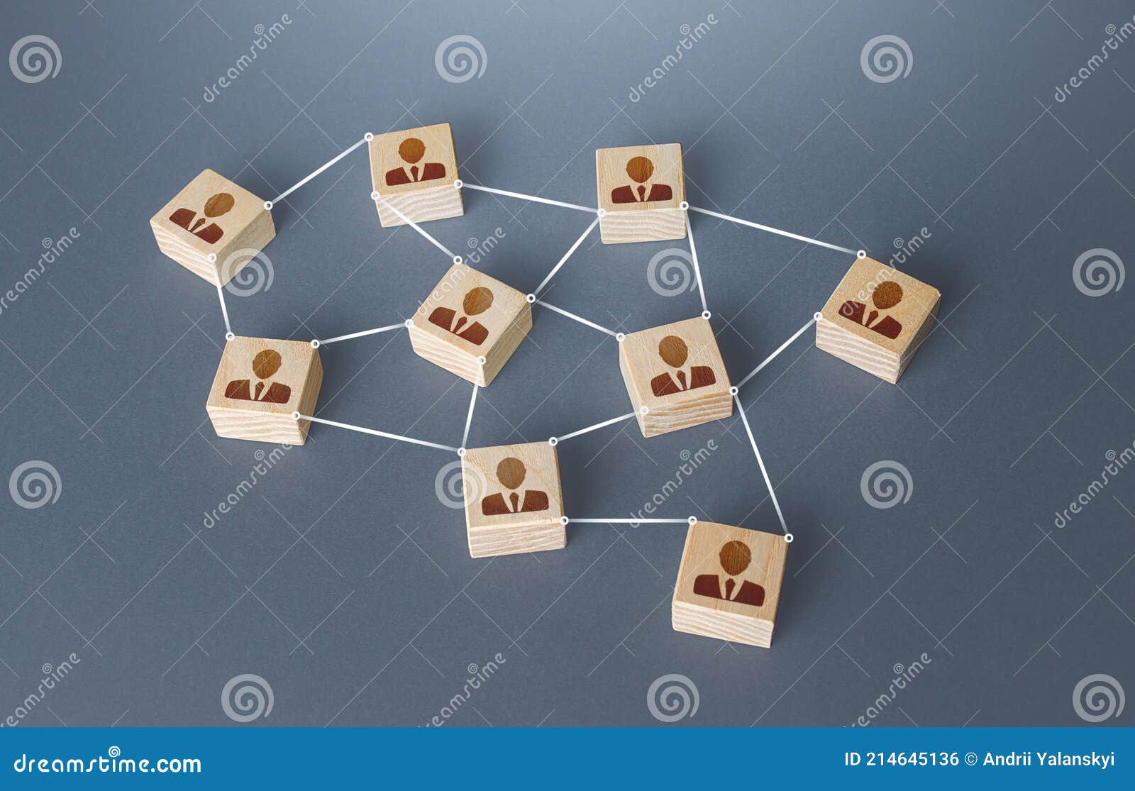 Network of Connected People. Interaction between Employees and ...