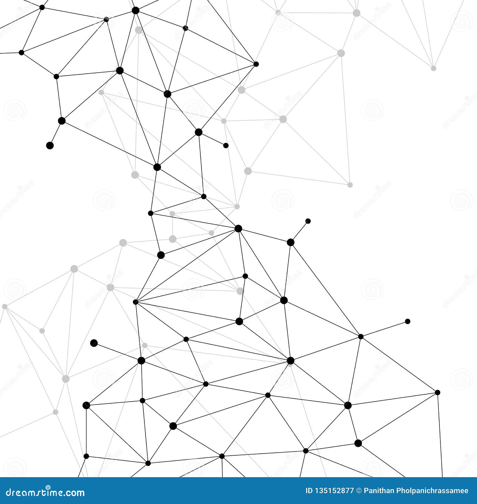 Network Connecting Dot Polygon Background. Stock Vector - Illustration ...