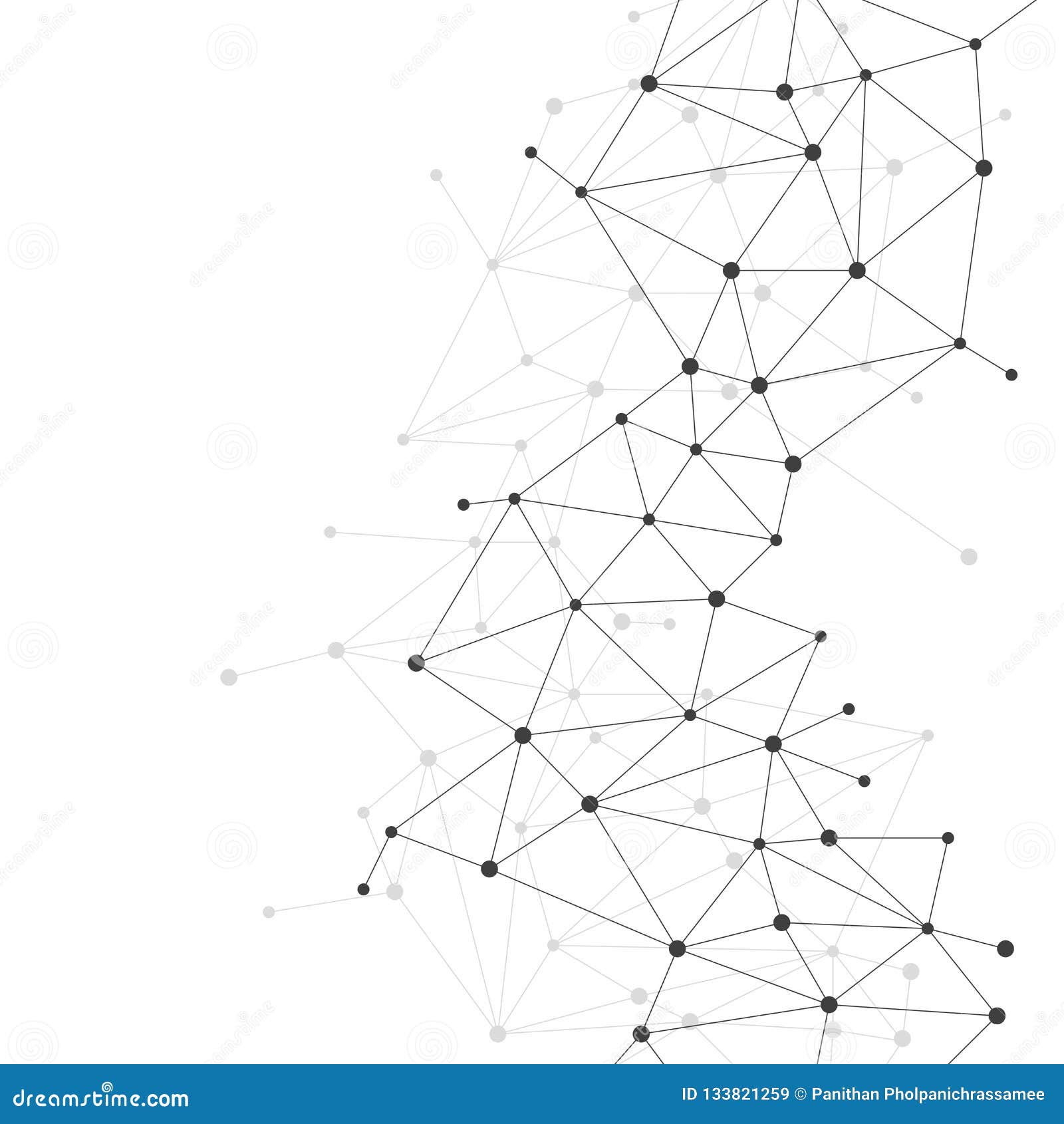 Network Connecting Dot Polygon Background. Stock Illustration ...